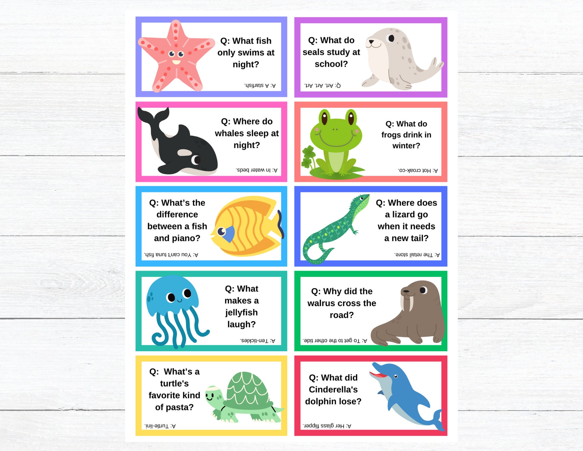 Funny Animal Lunch Box Jokes for Kids | Printable Lunchbox Notes (PDF ...