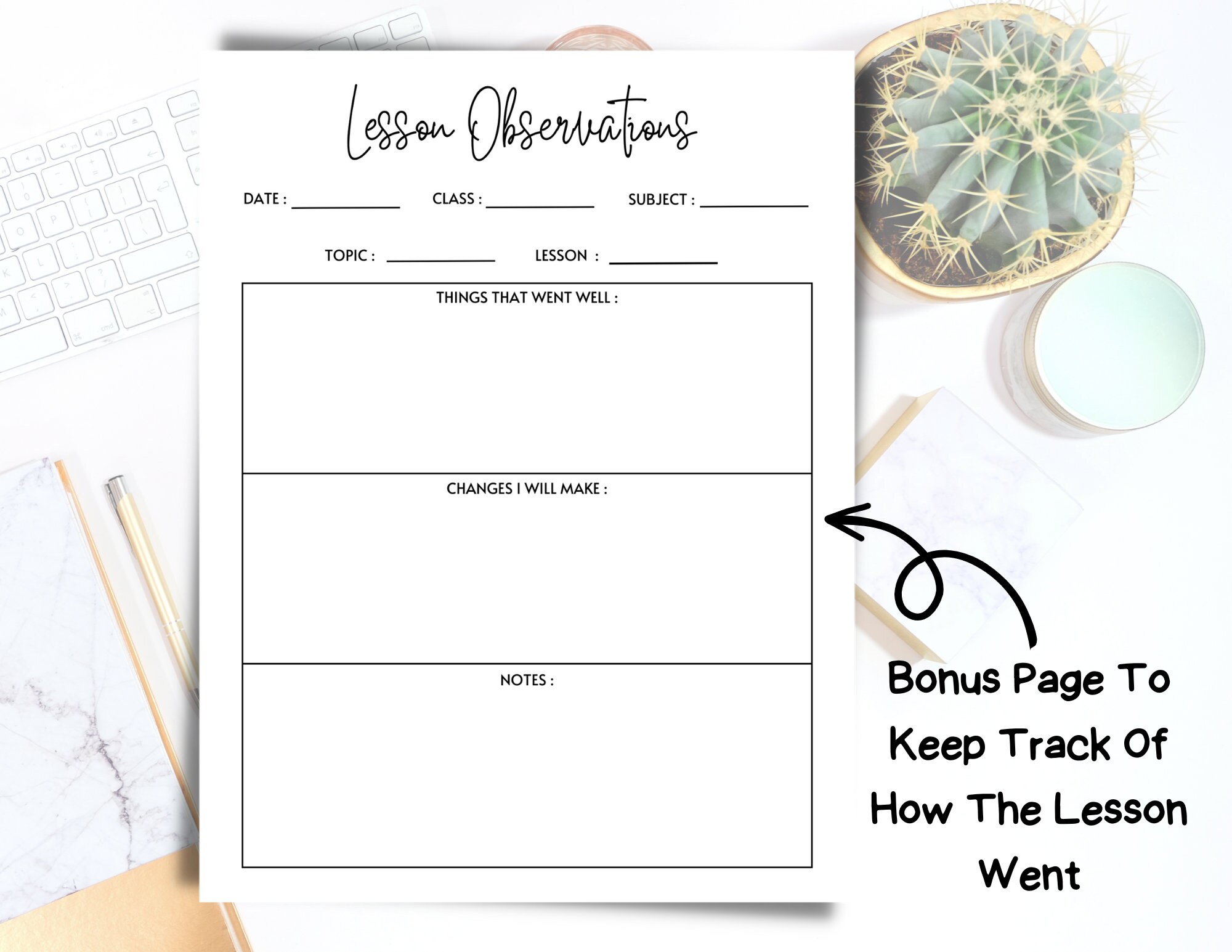 Daily Lesson Plan Printable|teacher Lesson Plan|lesson Plan Template ...