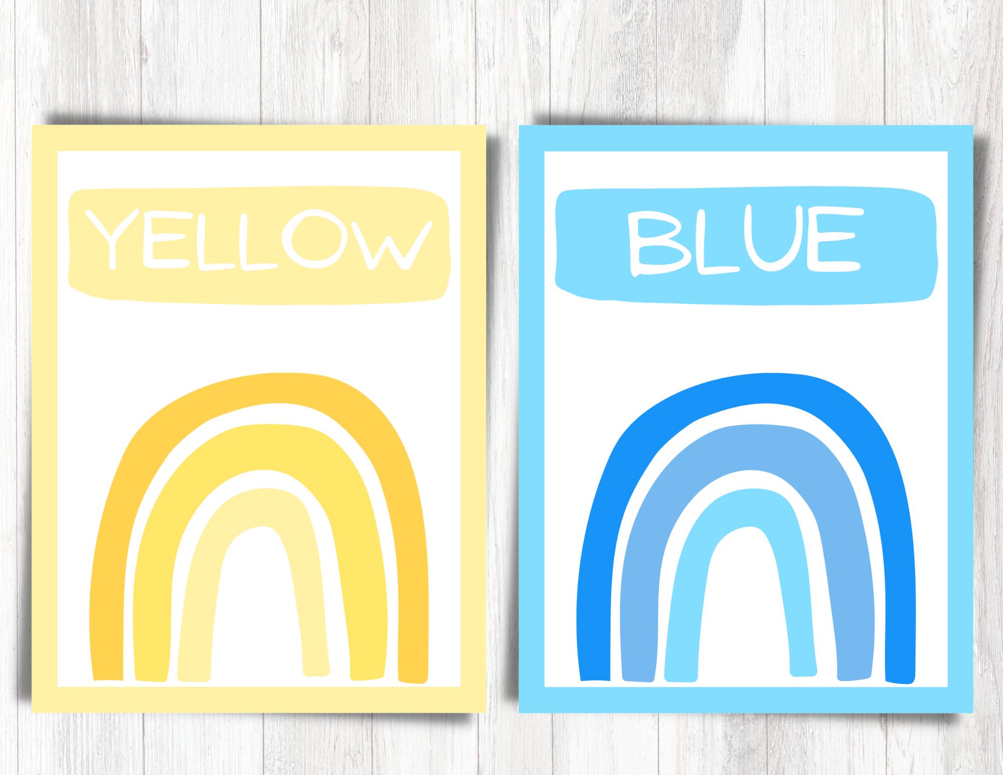 Basic Colors in English Classroom Display|monochromatic Rainbow Color ...