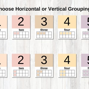Classroom Ten Frames Numbers 0-20 Math Postersprintable Neutral Numbers ...