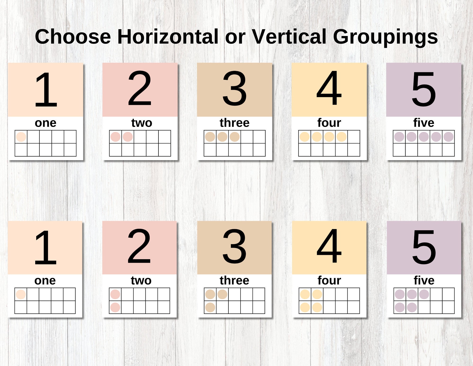 Classroom Ten Frames Numbers 0-20 Math Postersprintable Neutral Numbers ...