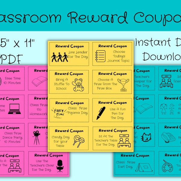 Classroom Coupons - Etsy