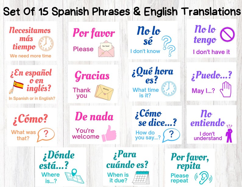 Spanish Classroom Phrases Poster Set: Bilingual Teacher Resources (PDF ...