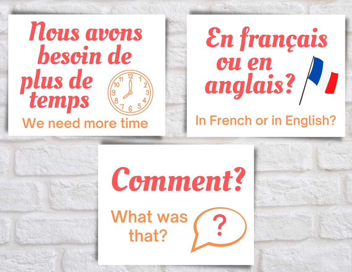 Common French Phrases Classroom Posters french Classroom Decorfrench ...