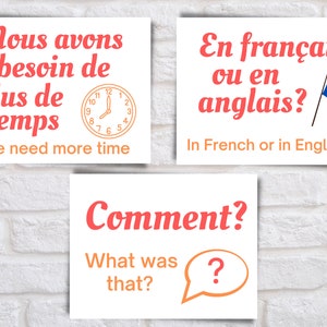 Common French Phrases Classroom Posters french Classroom Decorfrench ...