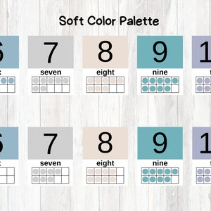 Classroom Ten Frames Numbers 0-20 Math Posters|printable Neutral ...
