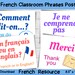 Common French Phrases Classroom Posters french Classroom Decorfrench ...