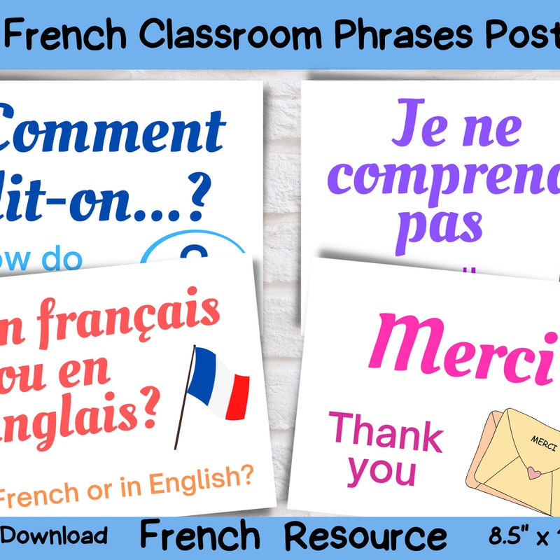 French Language Posters - Etsy