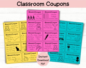 CLASSROOM MANAGEMENT | Classroom Reward Coupons | FARMHOUSE Theme ...