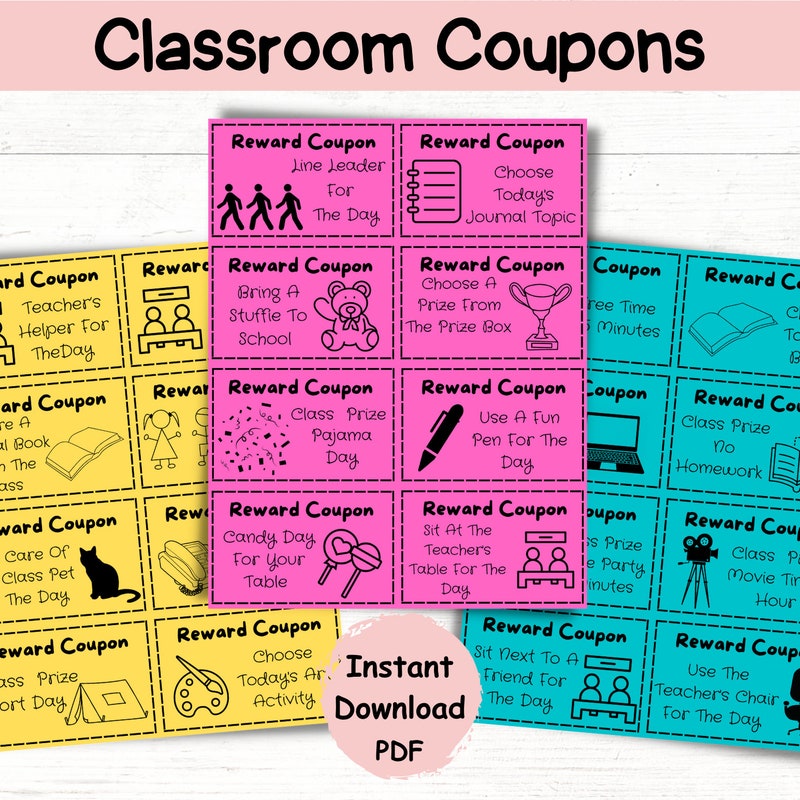 Classroom Coupons - Etsy