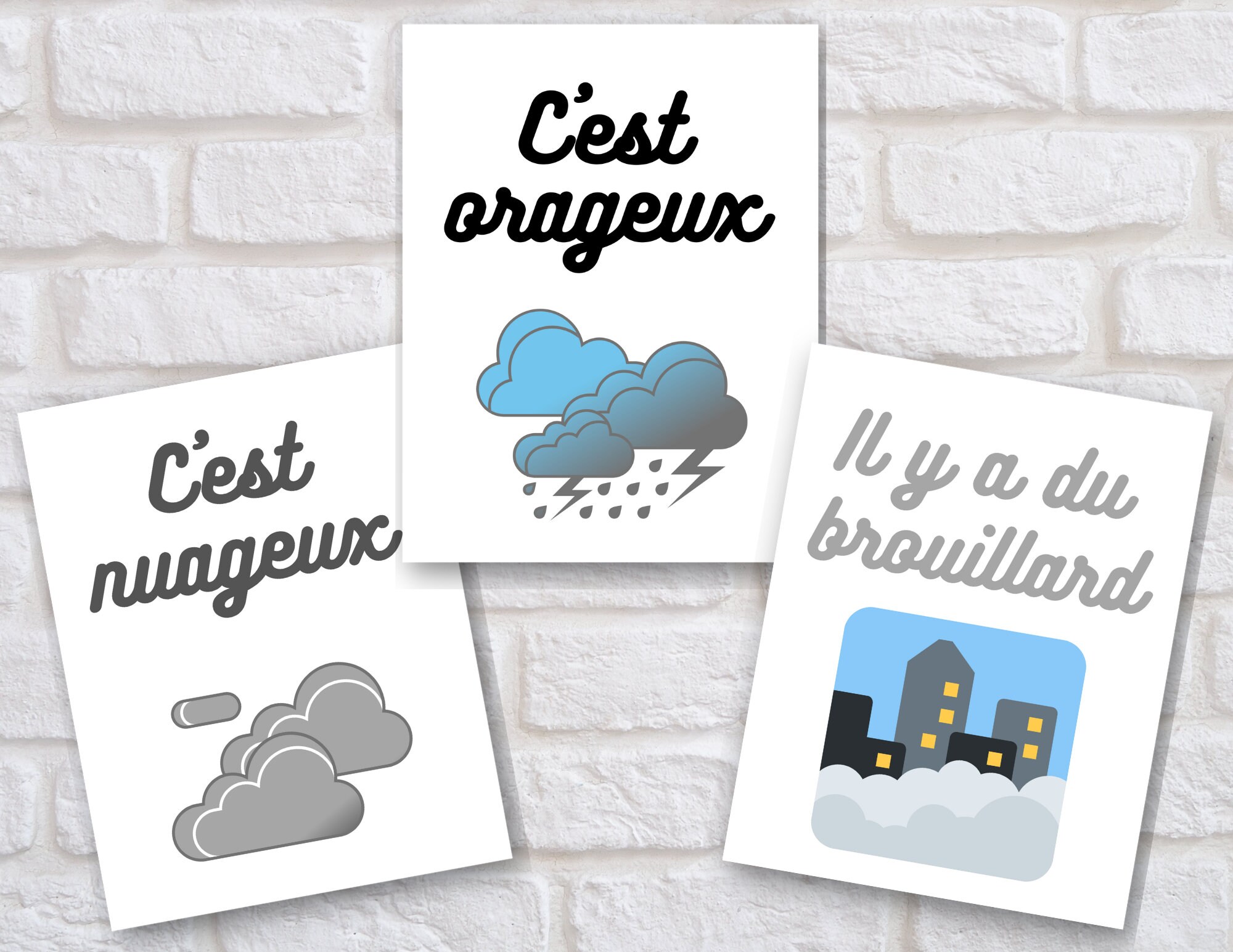 French Weather Posters for the Classroomfrench Classroom - Etsy Australia
