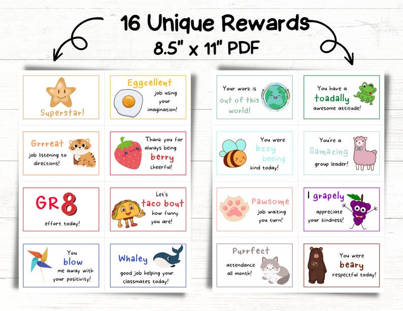 Positive Classroom Notes: Student Reward Coupons (PDF) - Etsy