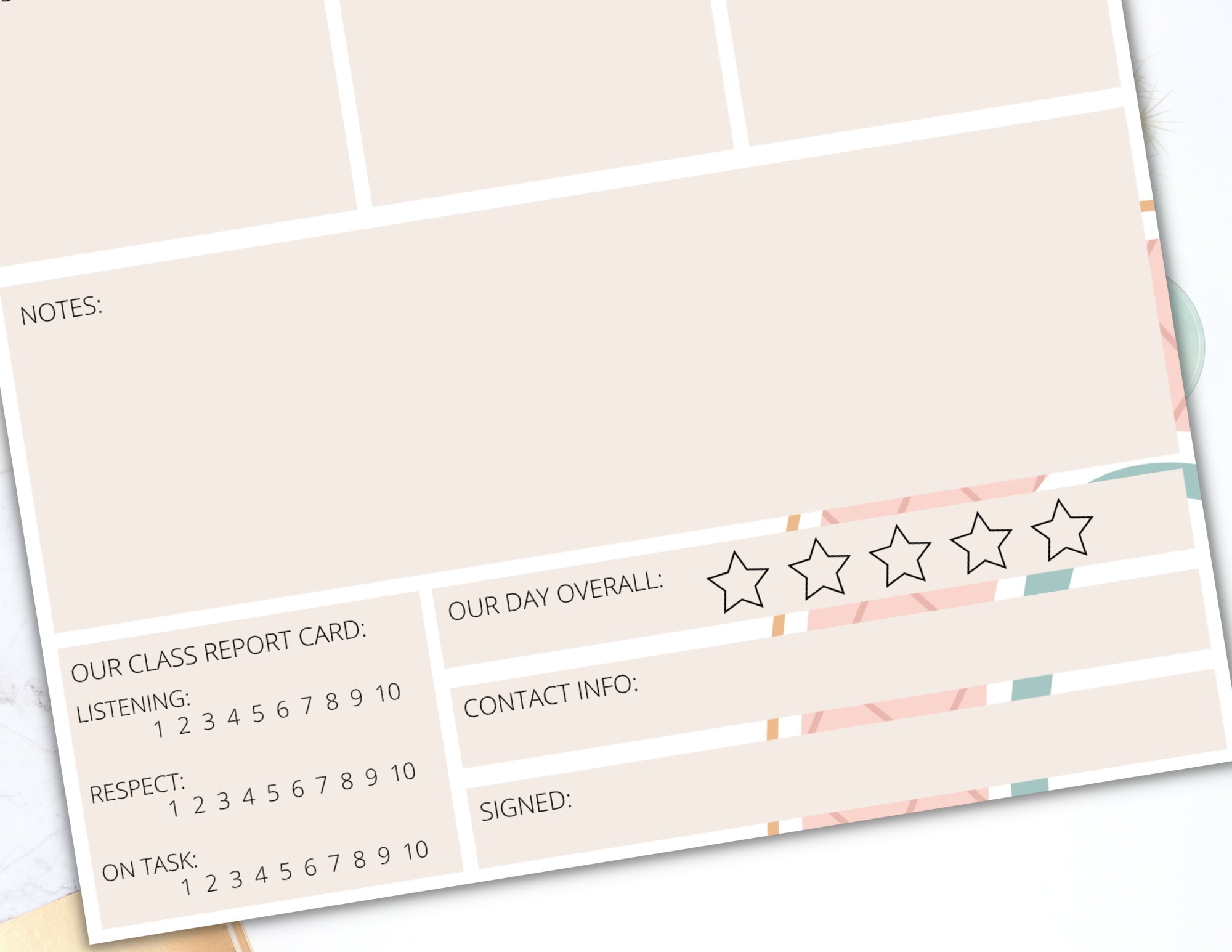 Boho Rainbow Substitute Teacher Note|substitute Note to Teacher|supply ...