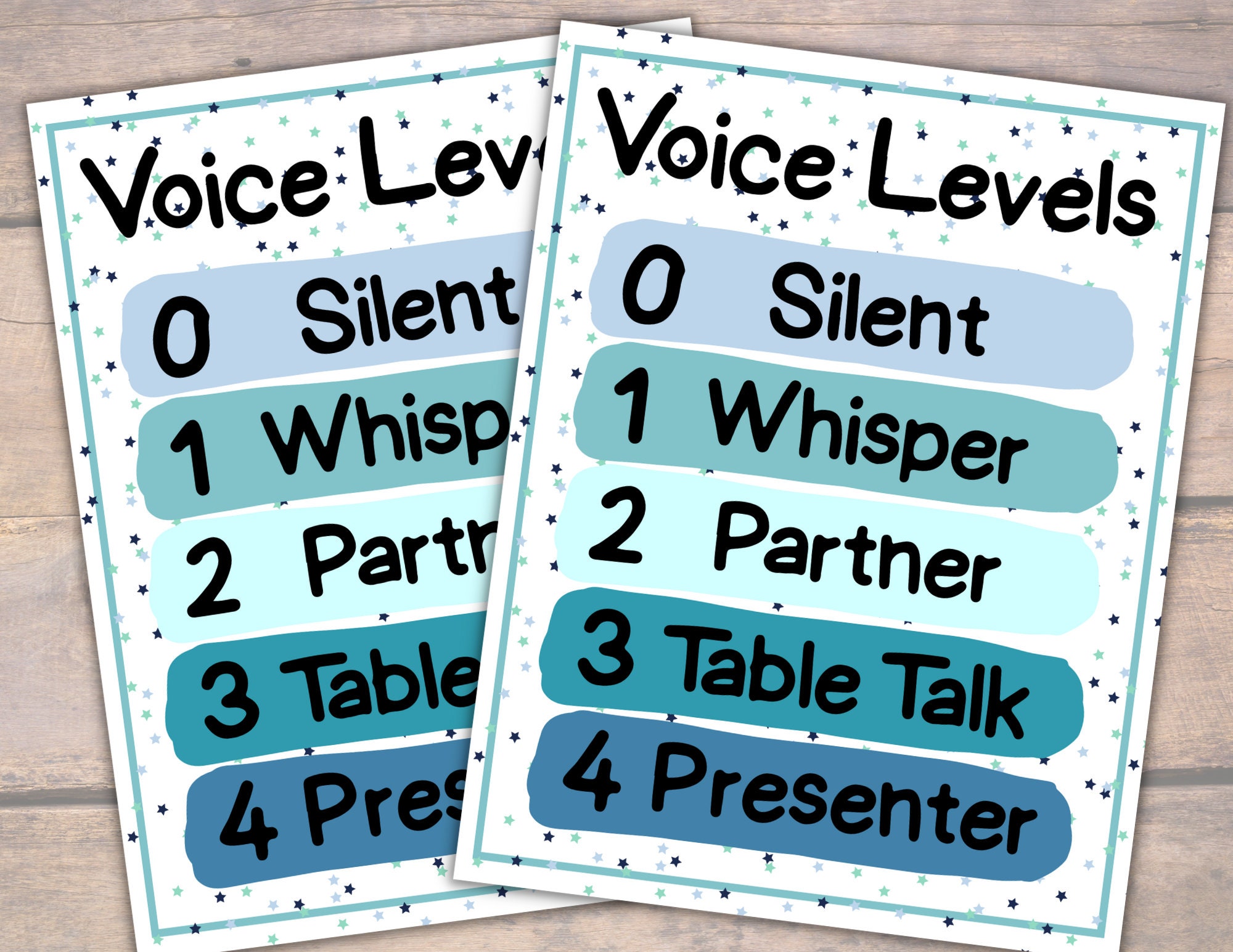 Blue Voice Levels Chartvoice Level Displaycalm Classroomclassroom ...