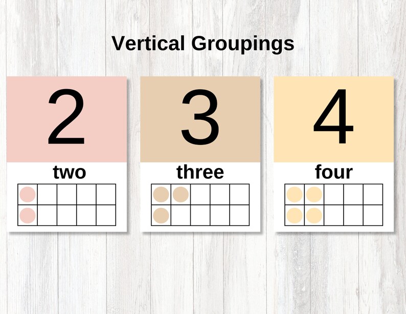 Classroom Ten Frames Numbers 0-20 Math Postersprintable Neutral Numbers ...