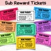 Substitute Teacher Reward Ticketsubstitute Teacher Resourcestudent ...