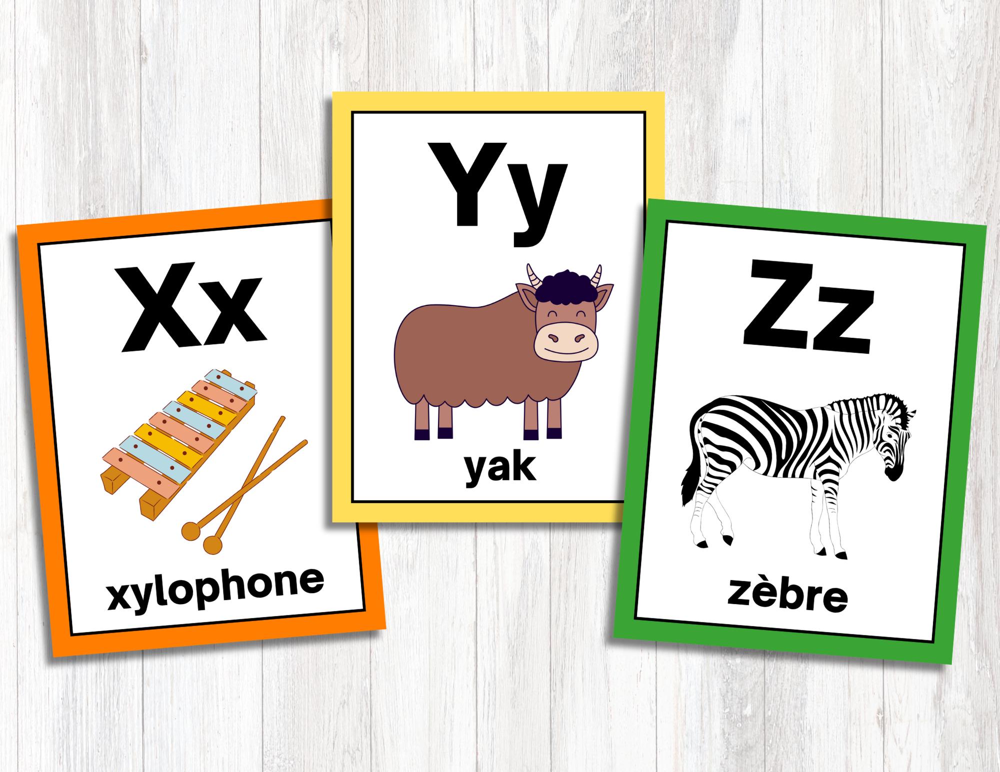 Colorful French Alphabet Posters|core French Immersion Classroom Decor ...