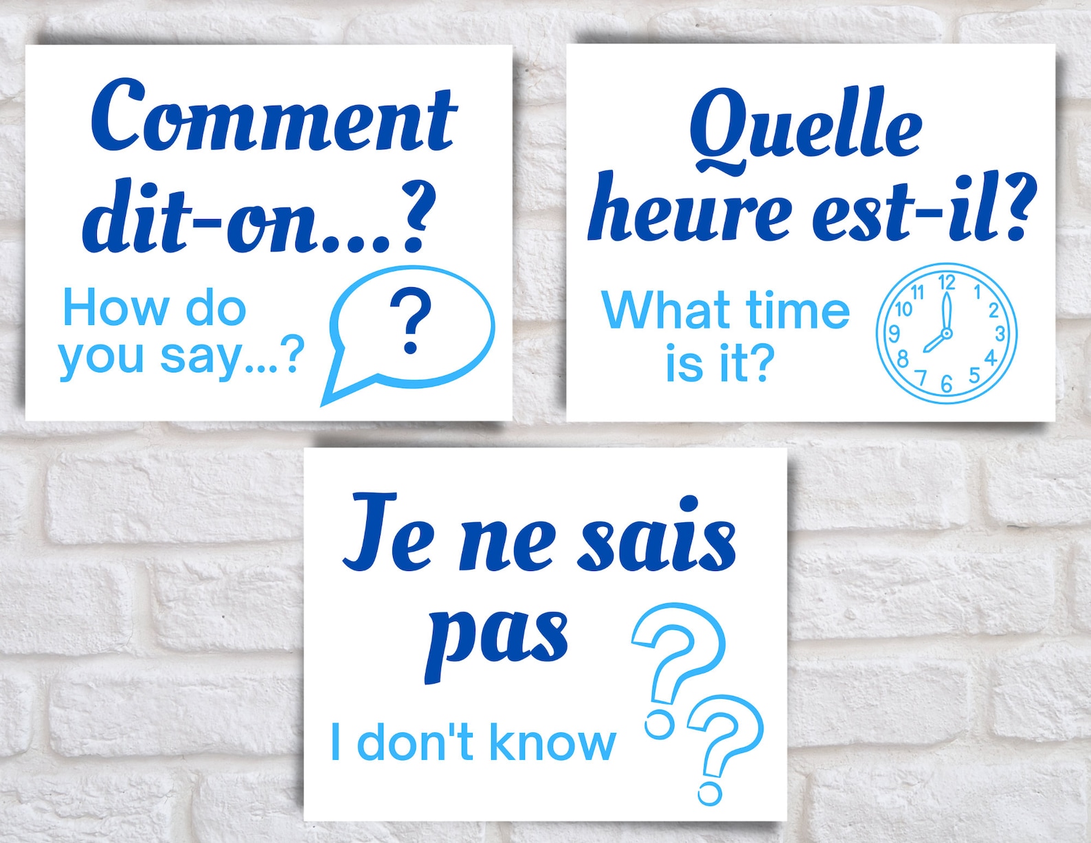 Common French Phrases Classroom Posters french Classroom Decorfrench ...