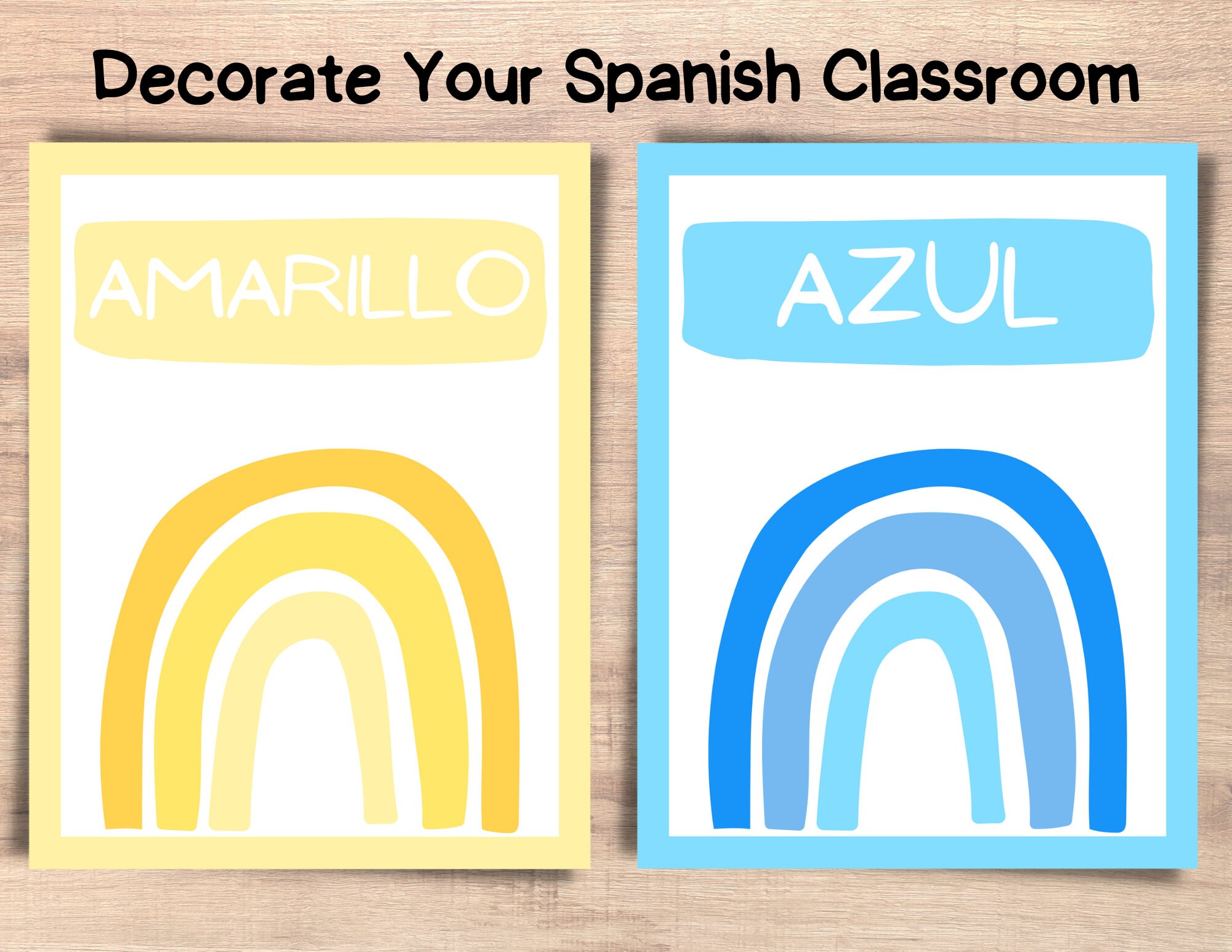 Spanish Basic Colors Printable Posterscarteles Educativos - Etsy