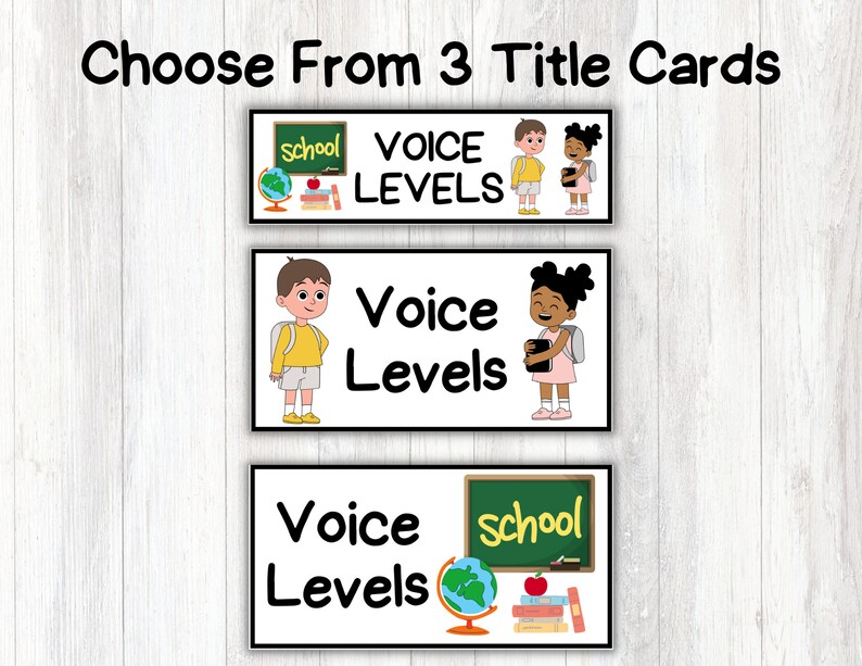 Voice Levels Classroom Poster: Colorful Chart (PDF) - Etsy