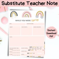 Substitute Teacher Reward Ticketsubstitute Teacher Resourcestudent ...