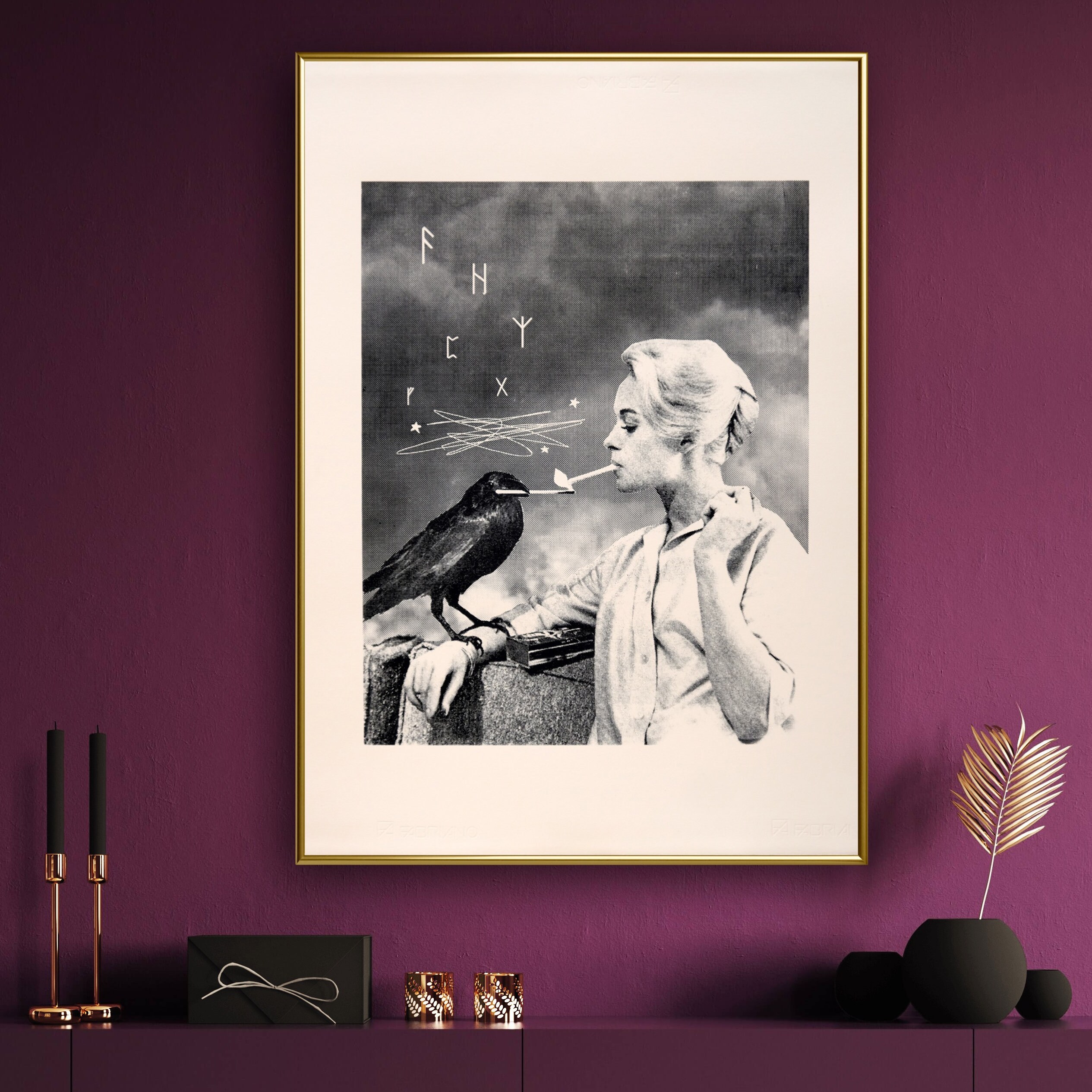 THE BIRDS Screen Print Movie Poster Screen Print Hitchcock Inspired ...