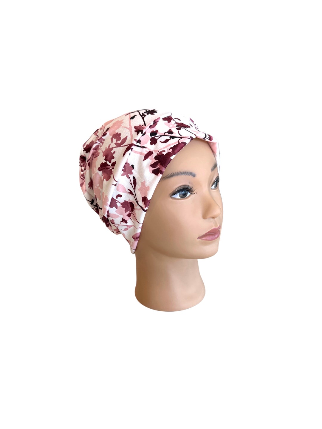 Pink & Mauve Floral Chemo Cap/hat Designed for Cancer Patients ~ Cancer ...