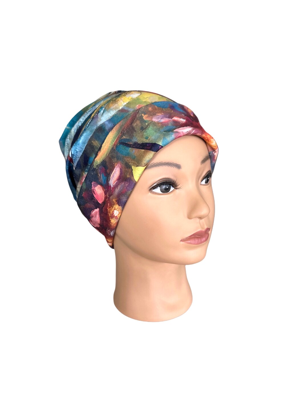 Dragonfly & Watercolor Floral Cap ~ Chemo Caps Designed for Cancer ...