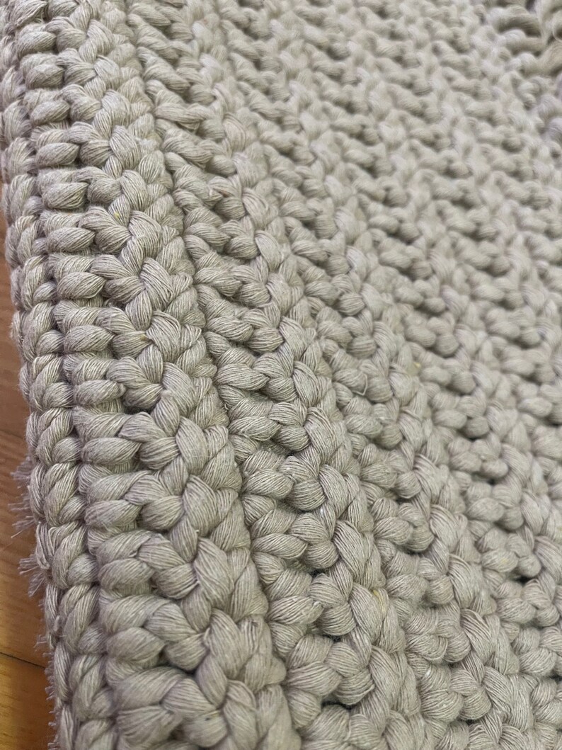 Crocheted Rug From Cotton Ropes - Etsy