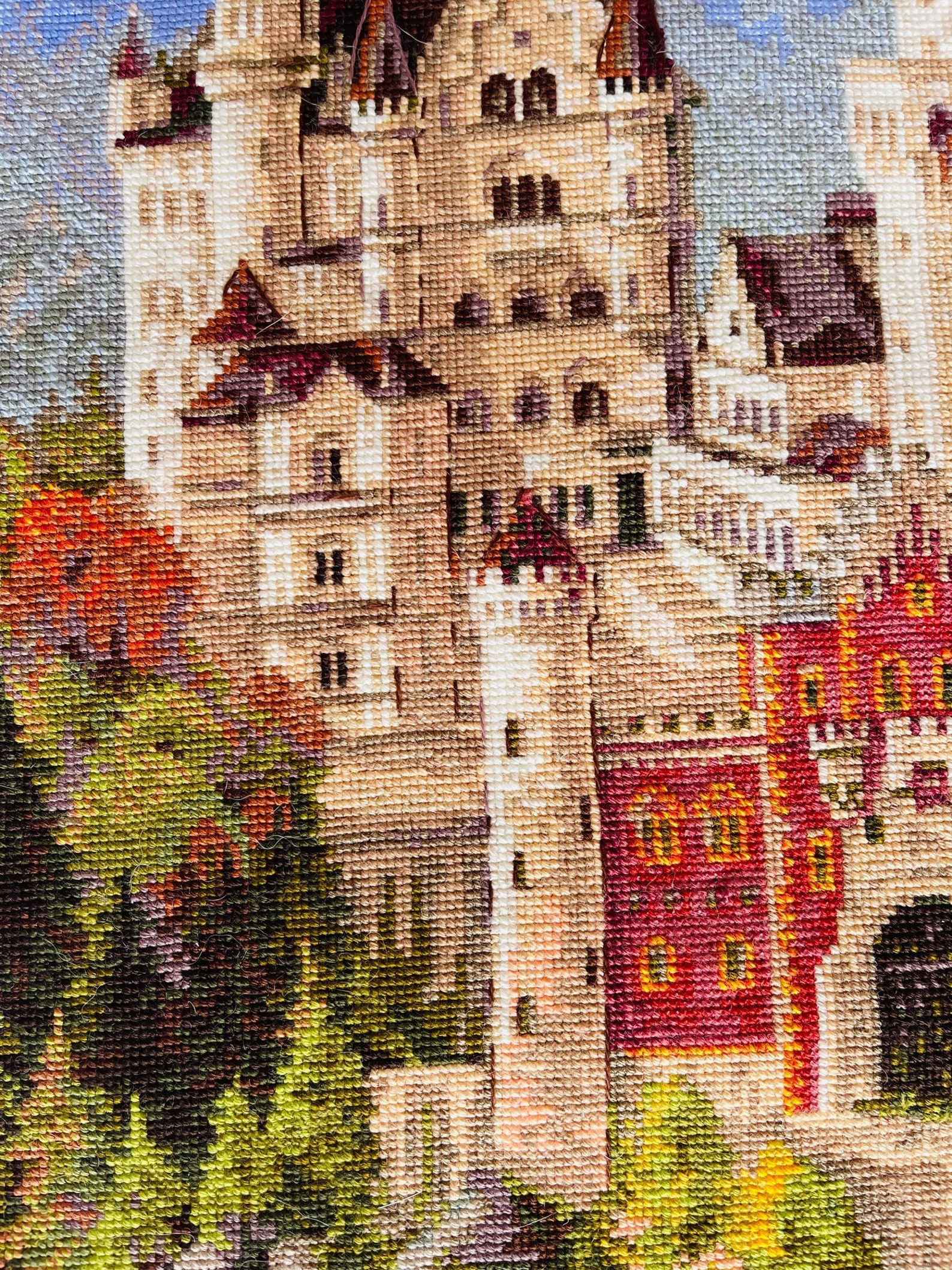 Finished Cross Stitch Neuschwanstein Castle in Bavaria - Etsy