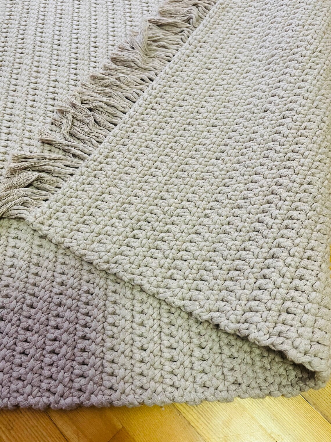 Crocheted Rug From Cotton Ropes - Etsy