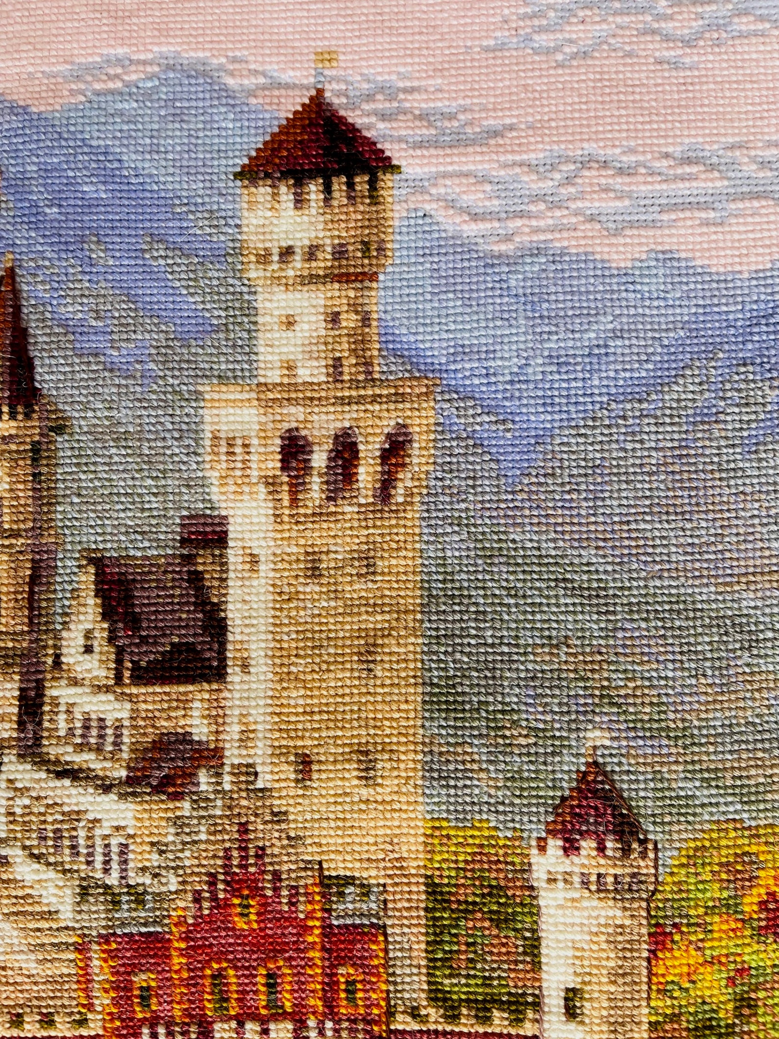 Finished Cross Stitch Neuschwanstein Castle in Bavaria - Etsy