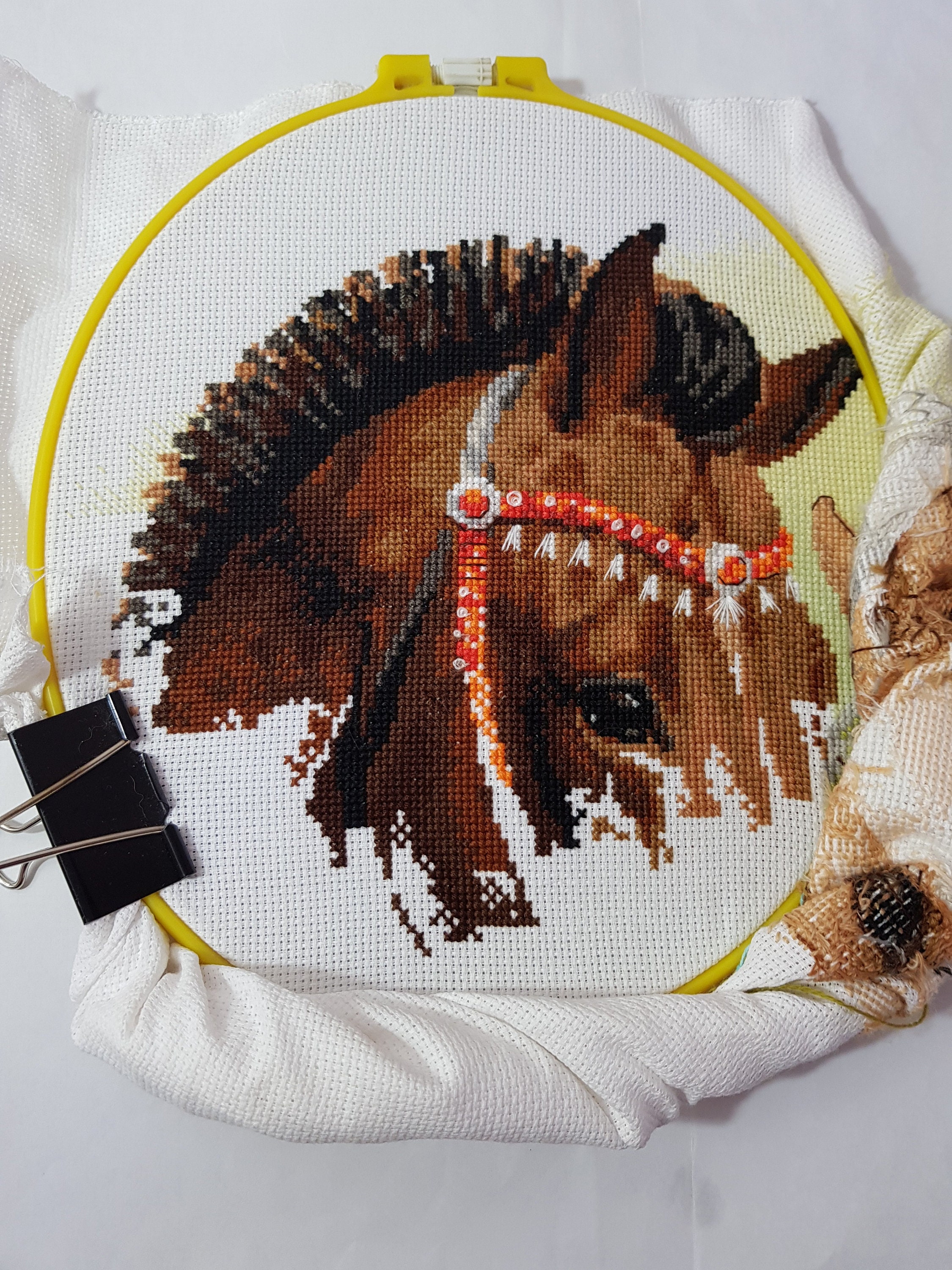 Finished Cross Stitch "horses" - Etsy