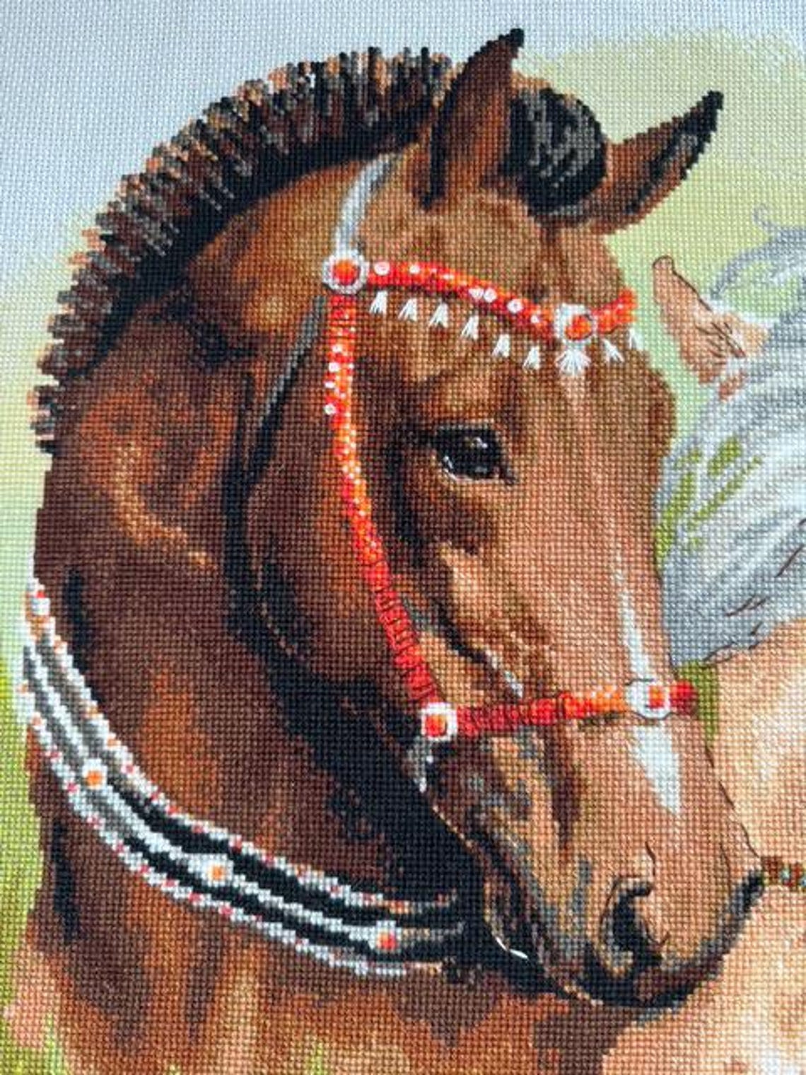 Finished Cross Stitch "horses" - Etsy