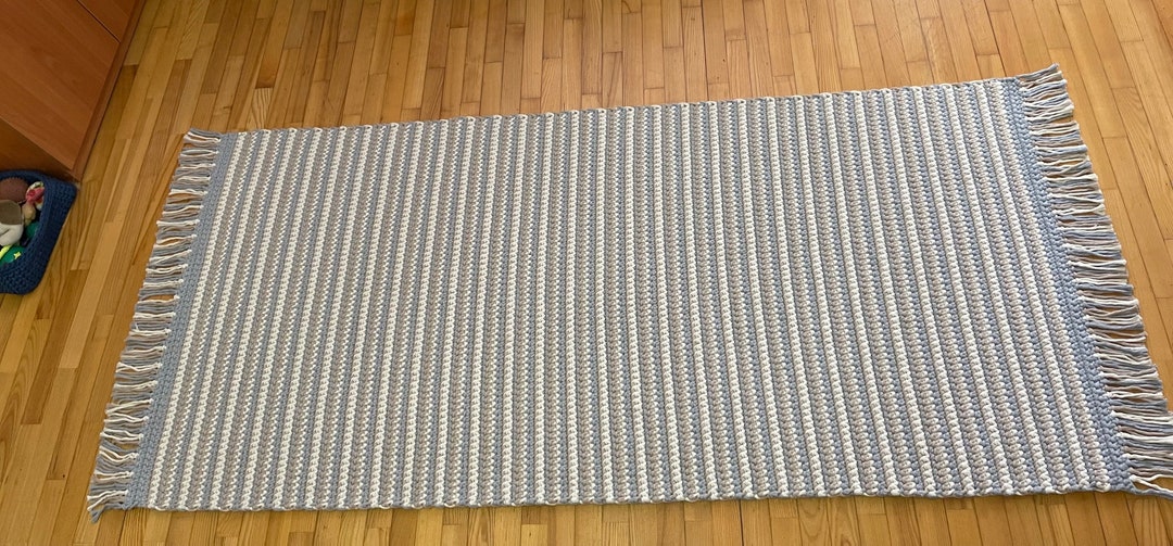 Crocheted Long Country Style Rug From Cotton Ropes - Etsy