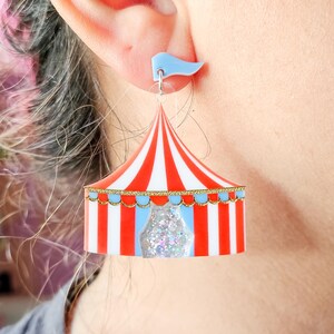 Circus Tent Earrings | Silly Earrings | Rainbow Jewelry | Clown ...