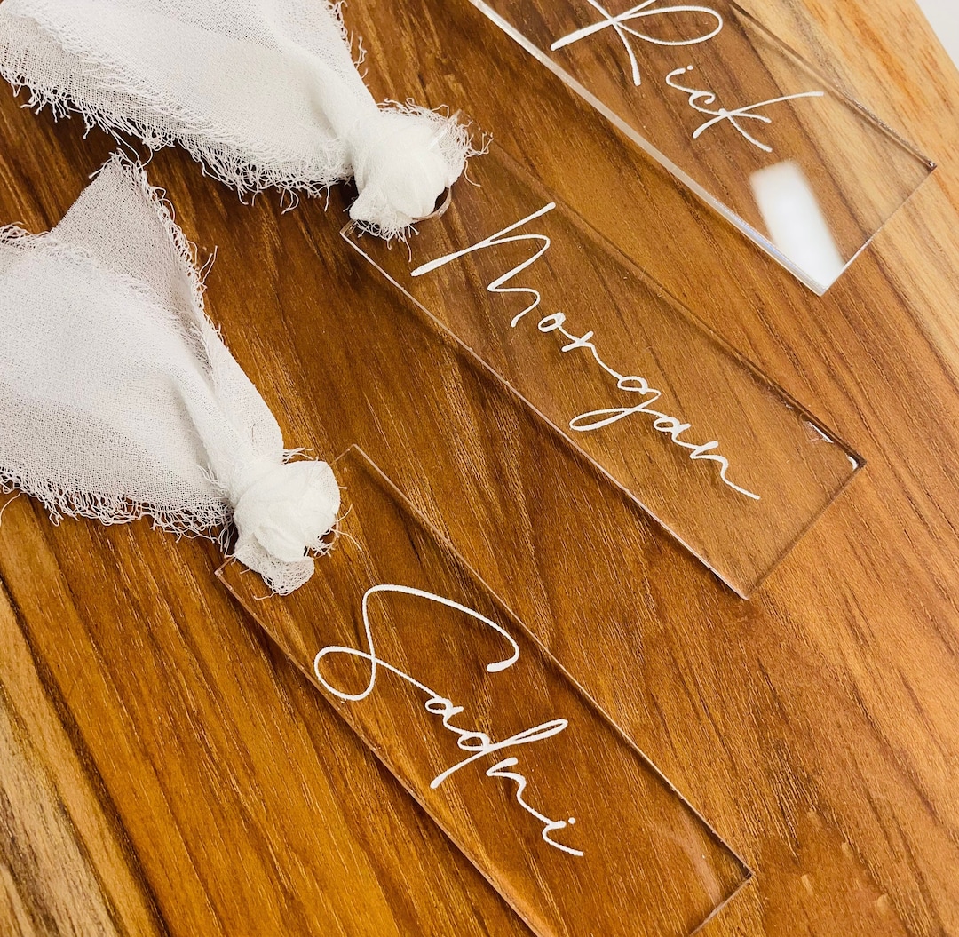 Custom Acrylic Place Card Custom Place Card Acrylic Name Tag Wedding ...