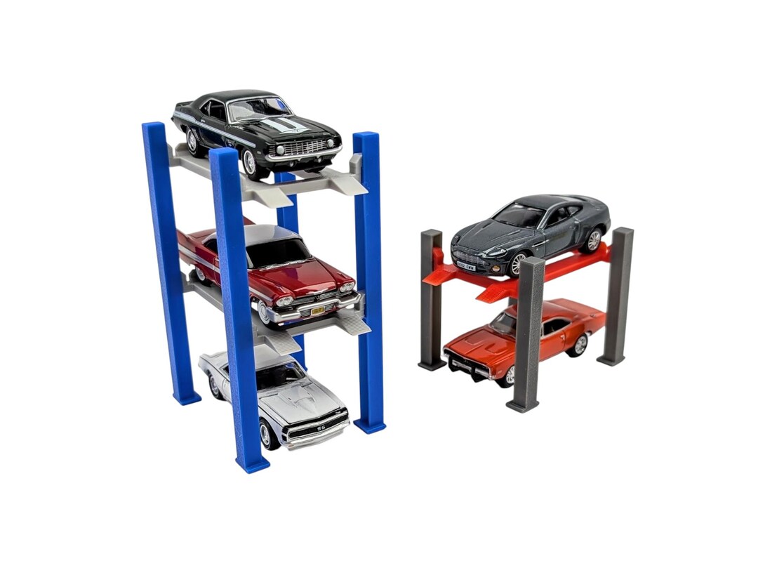 1:64 Scale 4-post Car Lift Display for Diecast Diorama | Miniature ...