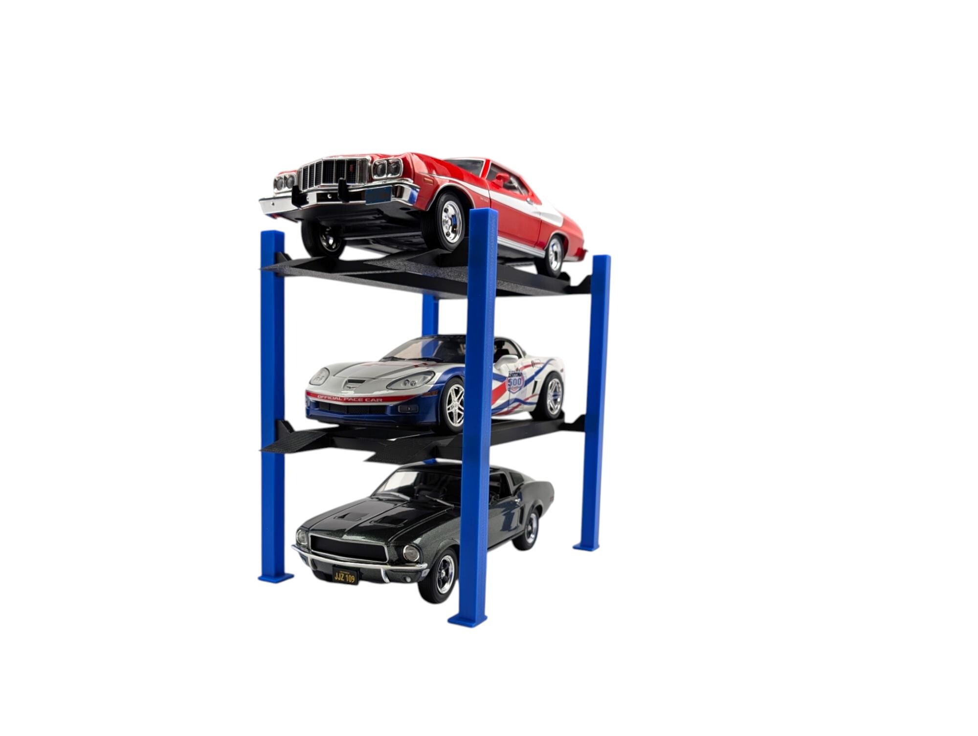 1:24 Scale 4-post Car Lift Display for Diecast Diorama | Miniature ...