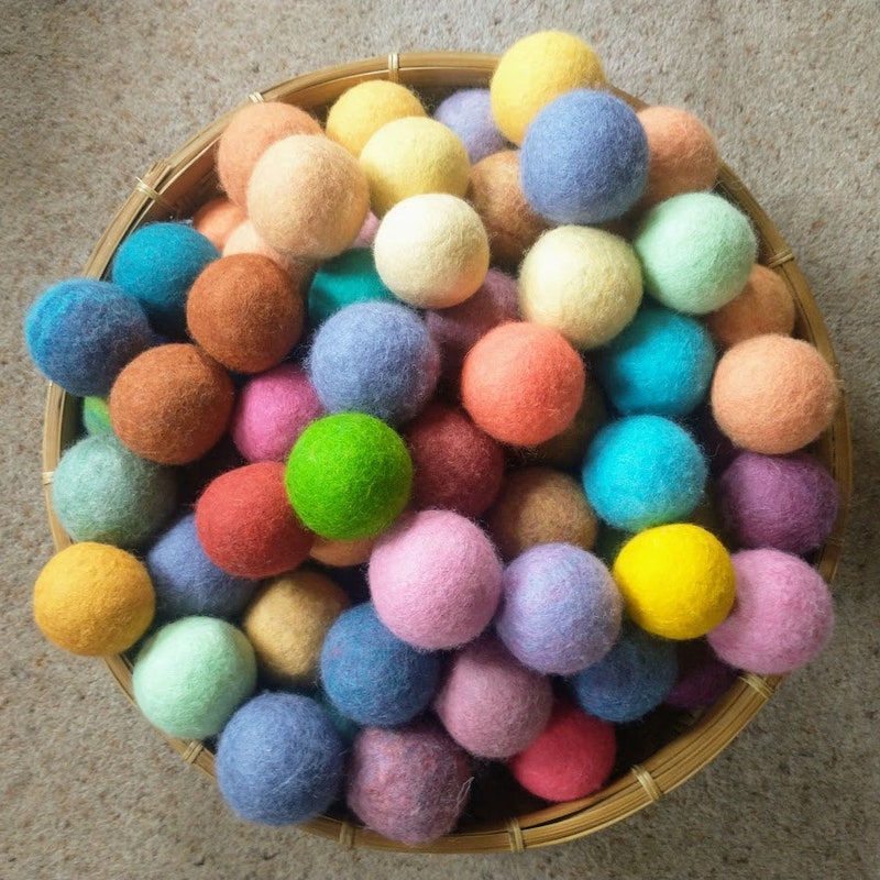 Wool Ball Dogs - Etsy UK