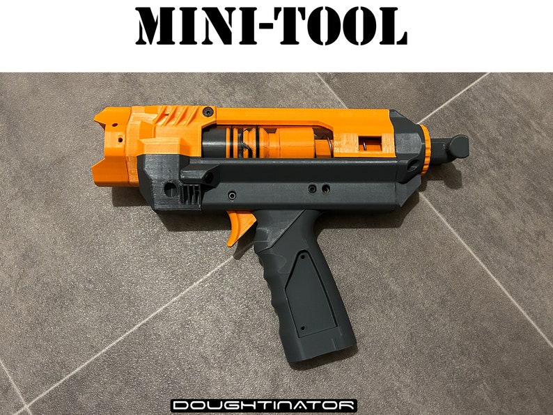 Single Shot 3D Printed T-pull Blaster: Mini-tool Foam Dart Blaster ...
