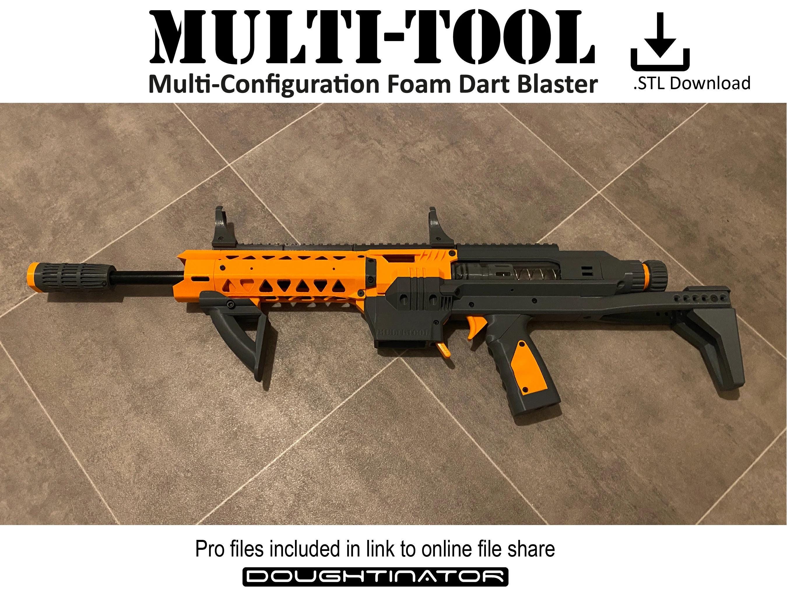 3D Printed Foam Dart Blaster: Multi-tool NERF Mod (STL File Download ...