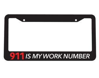 911 License Plate Frame - Etsy