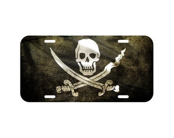 Pirate Flag License Plate - Etsy