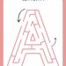 Colorful Playful Alphabet Maze Worksheet - Etsy
