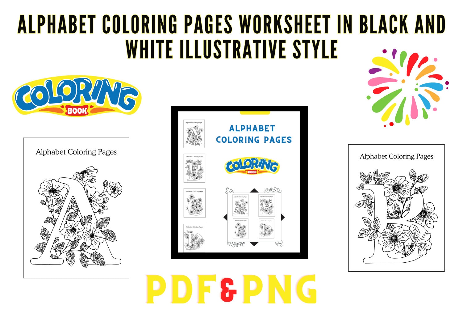 26 Printable Alphabet Coloring Page Worksheets for Kids: Preschool ...