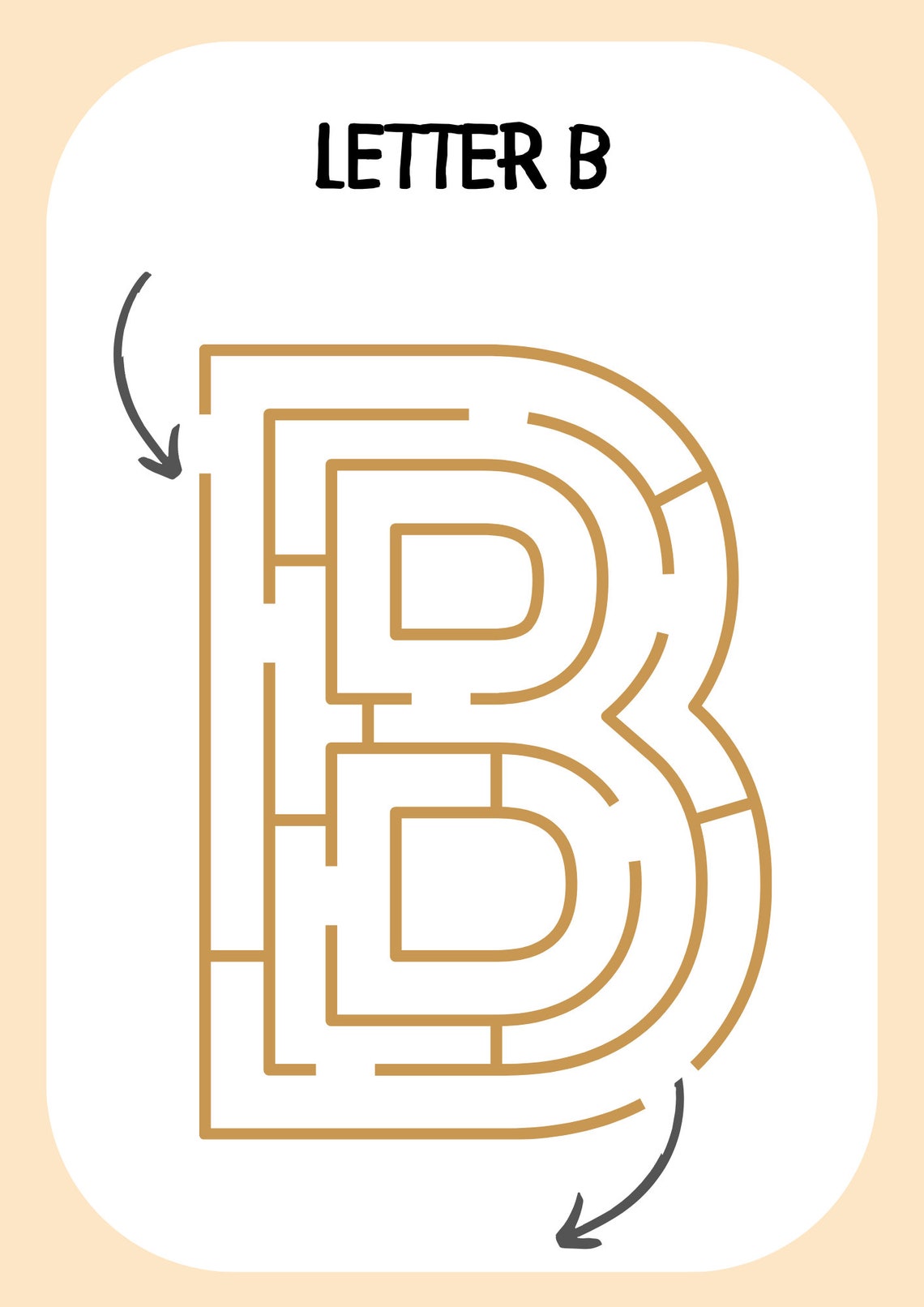 Colorful Playful Alphabet Maze Worksheet - Etsy