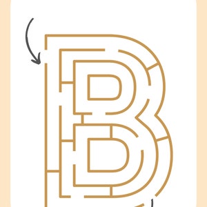 Colorful Playful Alphabet Maze Worksheet - Etsy