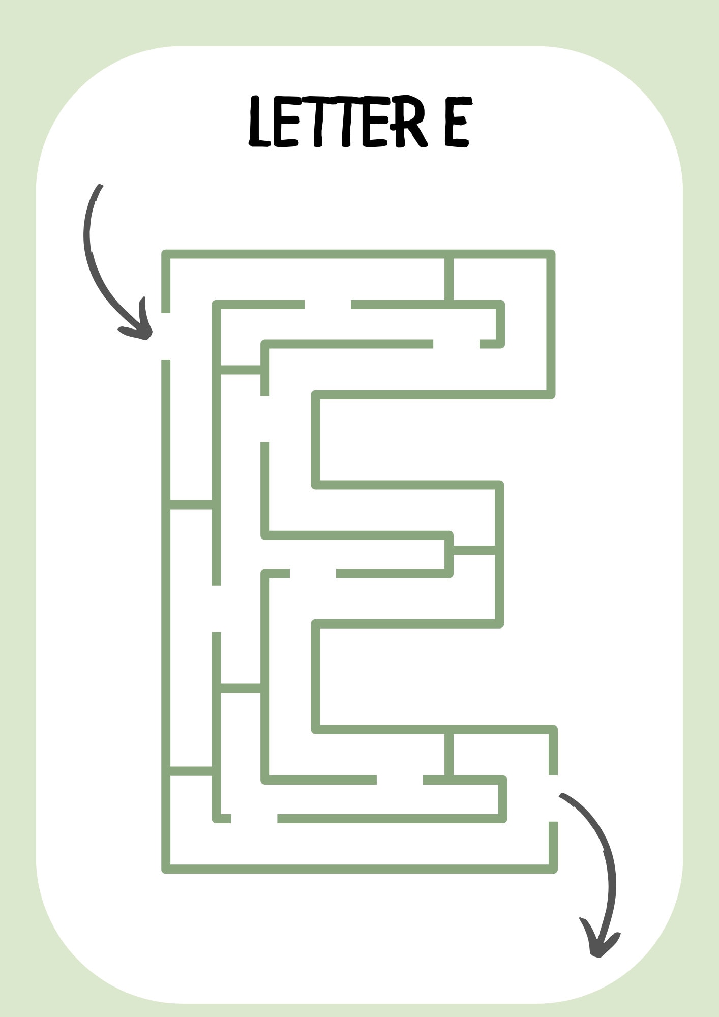 Colorful Playful Alphabet Maze Worksheet - Etsy