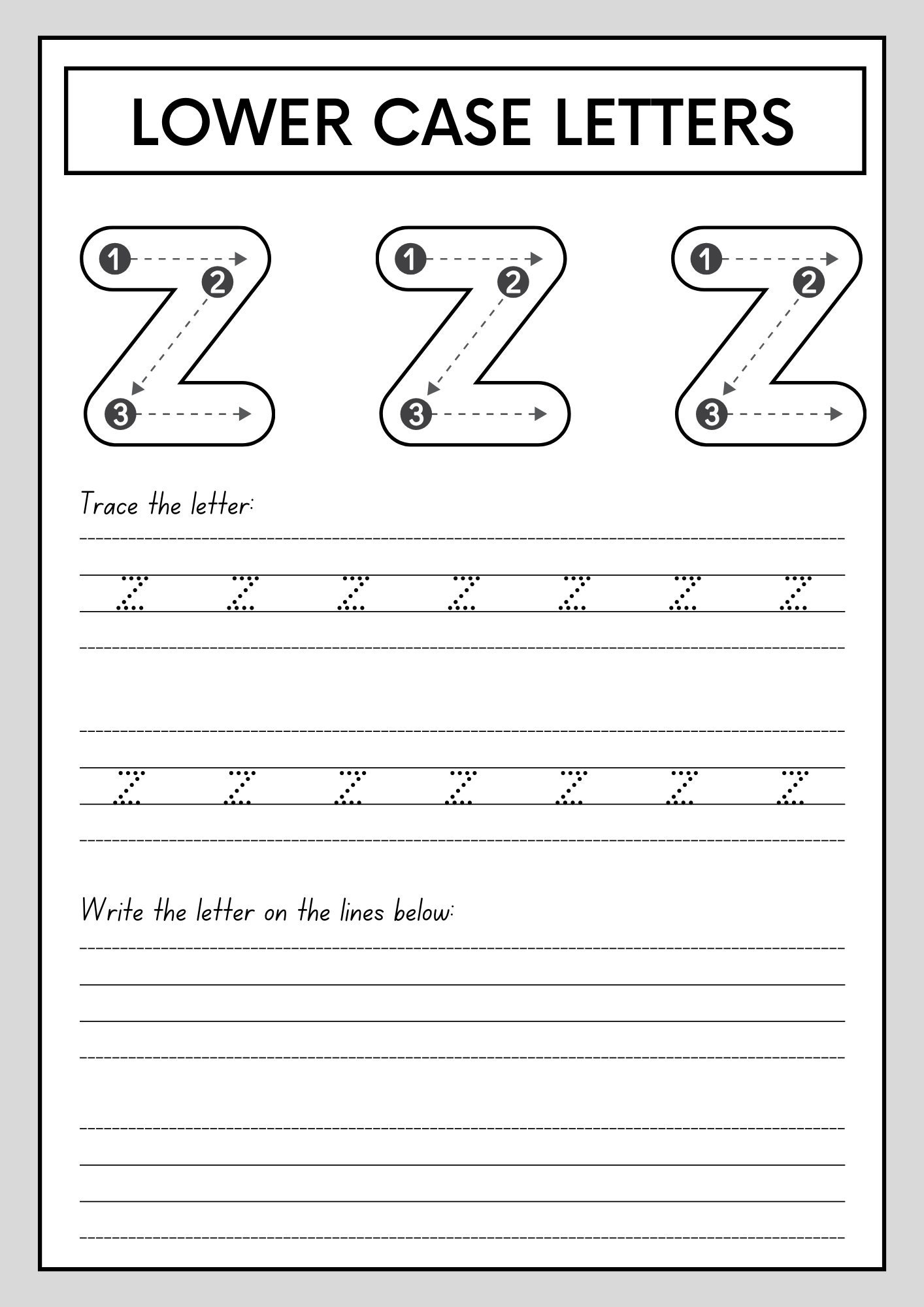 Handwriting Practice Alphabet Worksheets Kindergarten Morning Work ...
